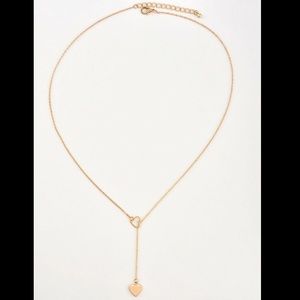Jewelry | Gold Heart Dangle Necklace | Poshmark